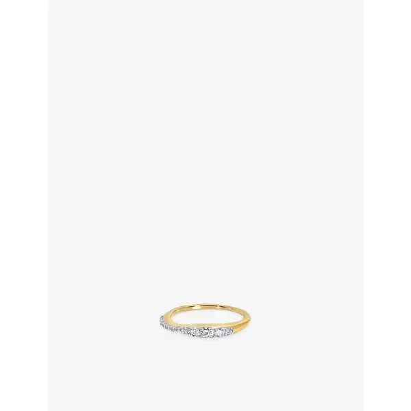 Monica Vinader Riva Lab-grown Diamond Stacking Ring - Gold
