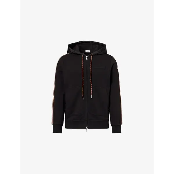 Moncler Logo-patch Striped Cotton Hoodie