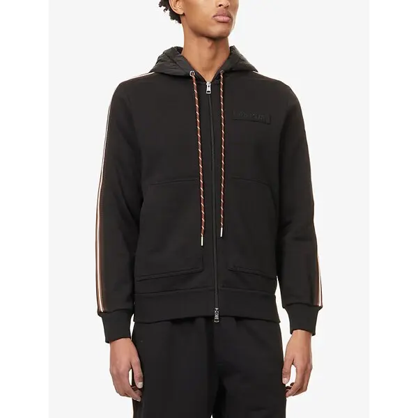 Moncler Logo-patch Striped Cotton Hoodie
