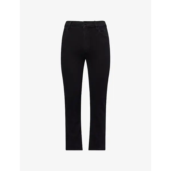 FRAME Le Sleek Straight-leg High-rise Jeans - Black