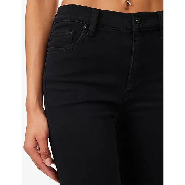 FRAME Le Sleek Straight-leg High-rise Jeans - Black