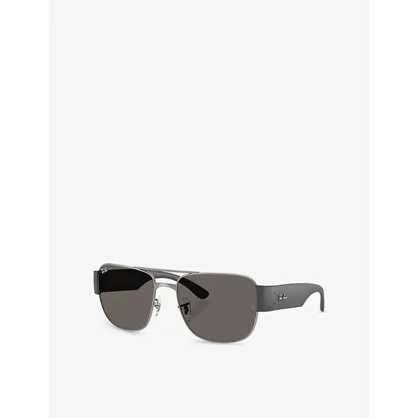Ray-ban Square-frame Metal Sunglasses - Silver