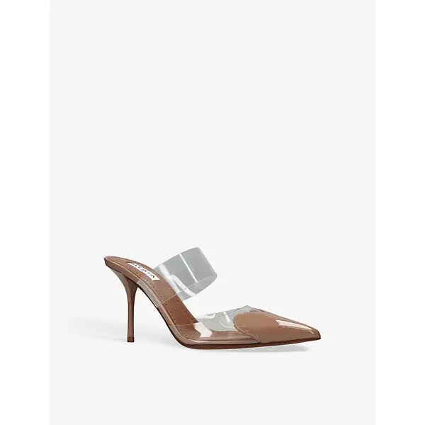Alaïa Cœur 90 Point-toe Patent-leather Mules