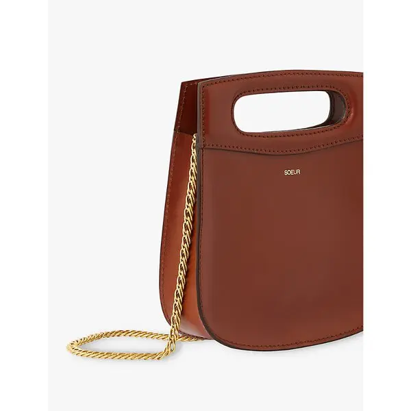 Soeur Cheri Mini Leather Cross-body Bag - Brown