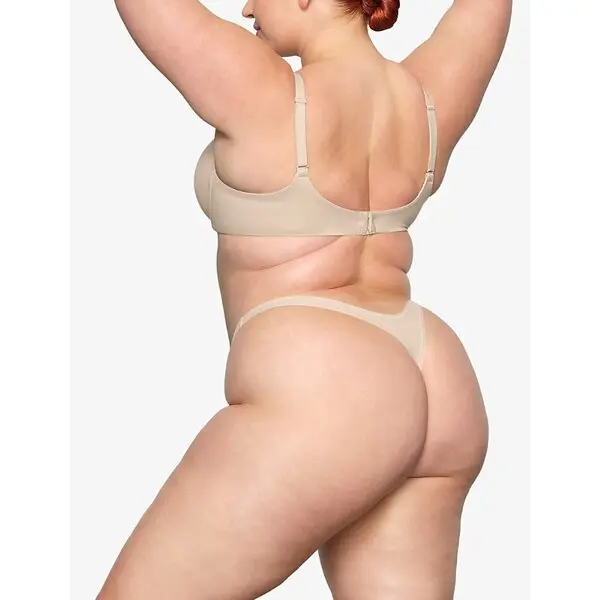 SKIMS Fits Everybody Stretch-woven T-shirt Bra - Sand