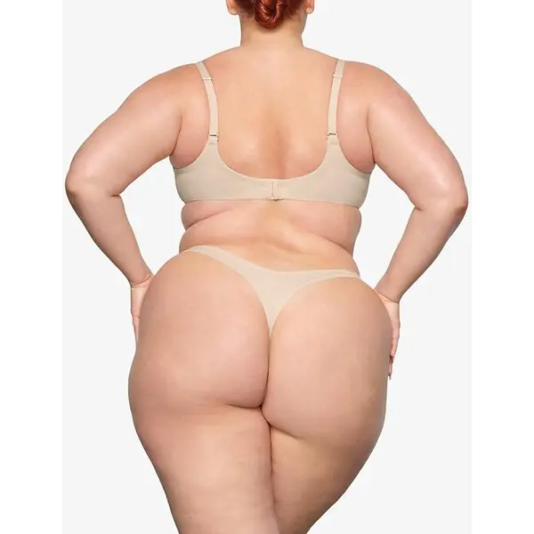 SKIMS Fits Everybody Stretch-woven T-shirt Bra - Sand