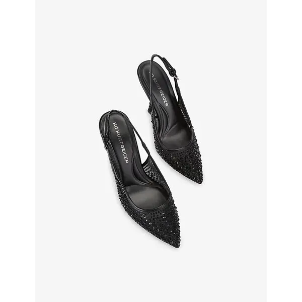 Kurt Geiger Aria Gem Woven Heeled Courts