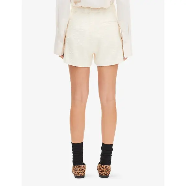 The Kooples Tailored Mid-rise Cotton-blend Shorts