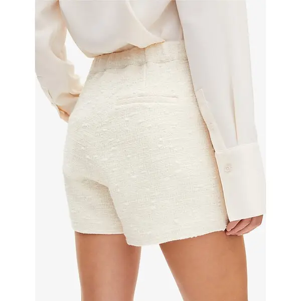 The Kooples Tailored Mid-rise Cotton-blend Shorts