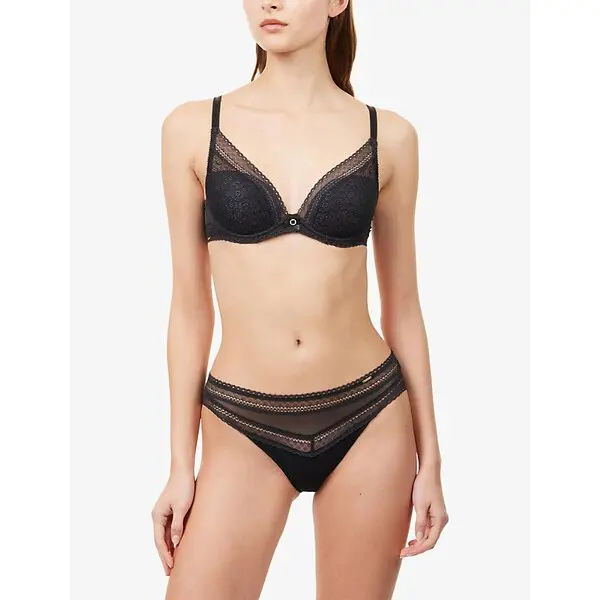 Chantelle Festivite Underwired Lace Bra - Black