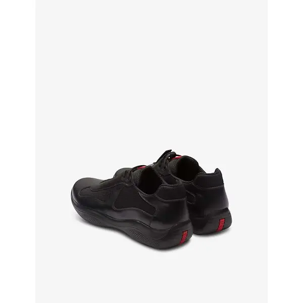 Prada America's Cup Original Leather And Mesh Trainers