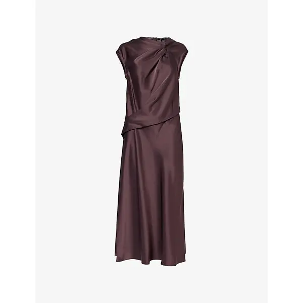 Theory Sleeveless Draped Midi Dress