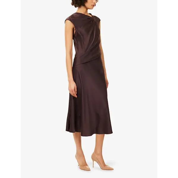Theory Sleeveless Draped Midi Dress