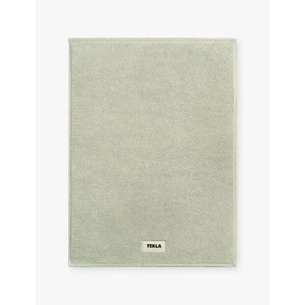TEKLA Logo-patch Cotton Bath Mat 70cm X 50cm - Pebble