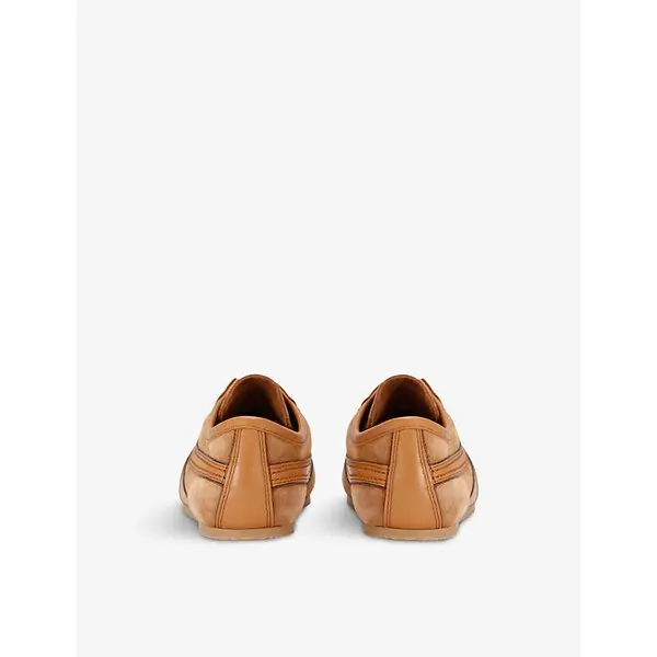 Dries Van Noten Panelled Leather Low-top Trainers - Tan