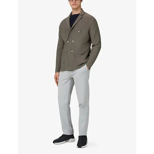 Boggi Milano Double-breasted Knitted Cotton Jacket