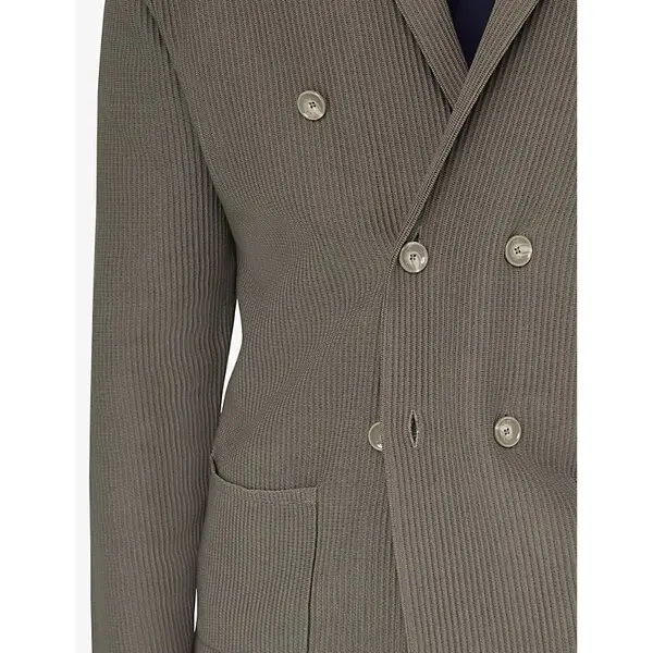 Boggi Milano Double-breasted Knitted Cotton Jacket