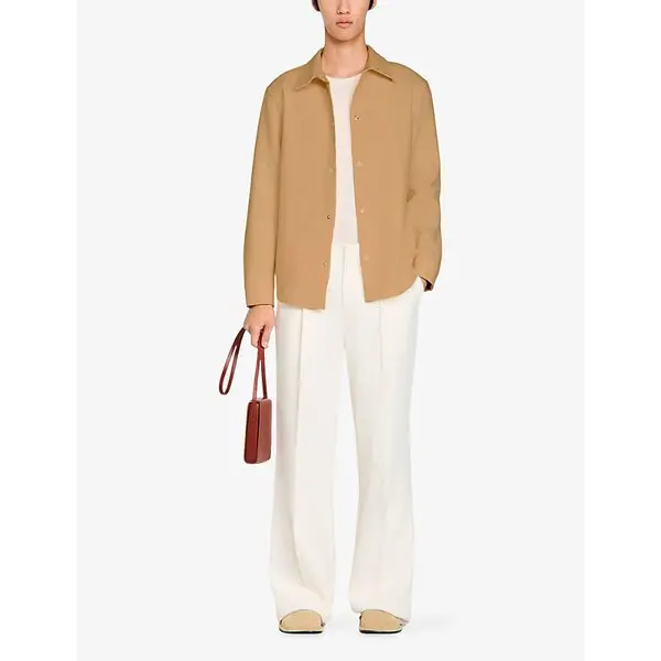 Sandro Joker Long-sleeve Regular-fit Stretch-woven Shirt