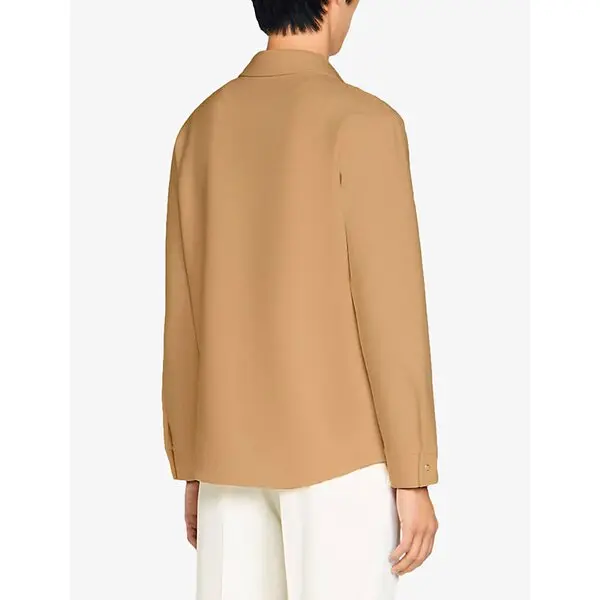 Sandro Joker Long-sleeve Regular-fit Stretch-woven Shirt