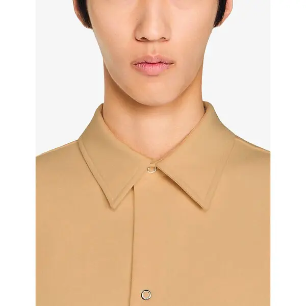 Sandro Joker Long-sleeve Regular-fit Stretch-woven Shirt
