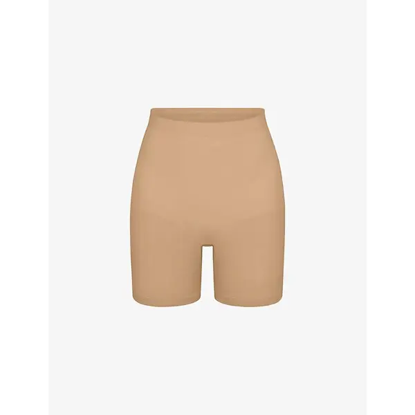 SKIMS Sculpt Fitted Stretch-woven Shorts - Clay