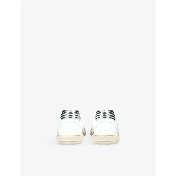 Versace Logo-plaque Leather Trainers - White/oth