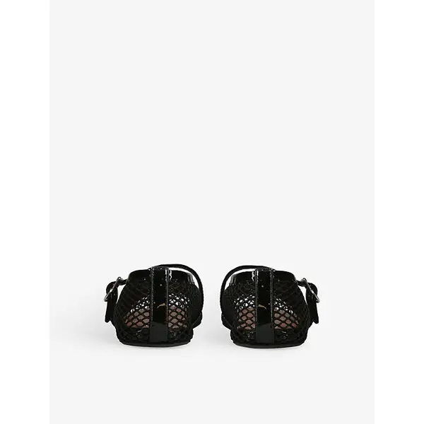Alaïa Rhinestone-embellished Leather Ballet Flats - Black