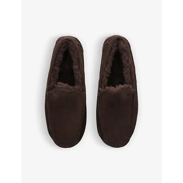 UGG Ascot Logo-embroidered Slippers - Brown/oth