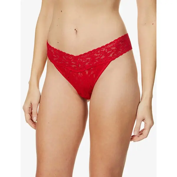 Hanky Panky Signature Original-rise Stretch-jersey Thong - Red