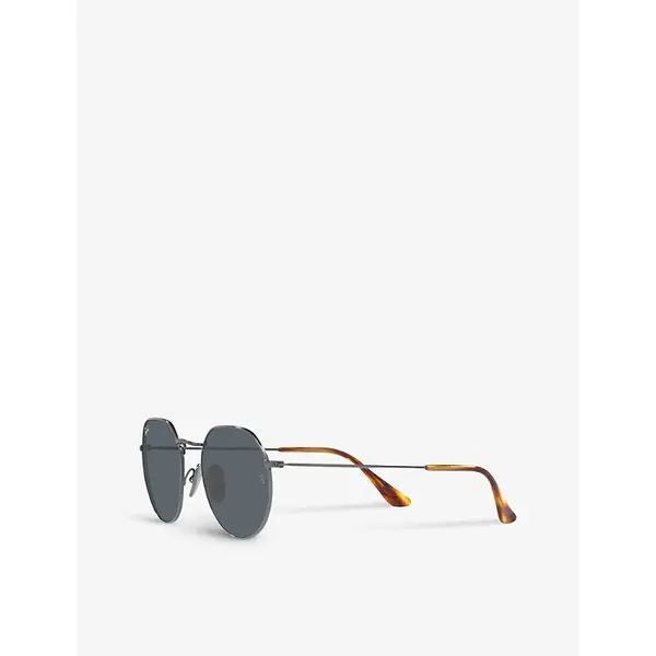 Ray-ban Titanium Irregular Sunglasses - Grey