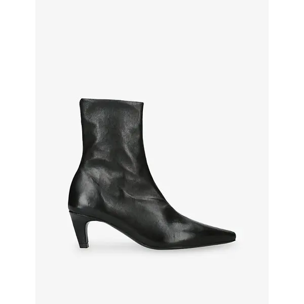 JUDE Cave Leather Heeled Ankle Boots