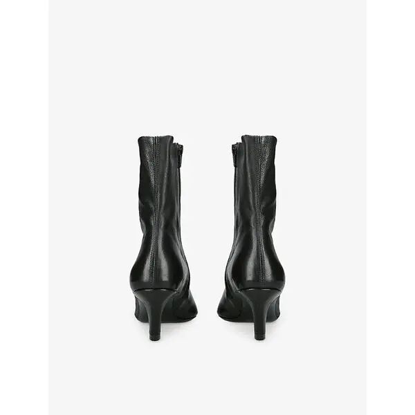 JUDE Cave Leather Heeled Ankle Boots