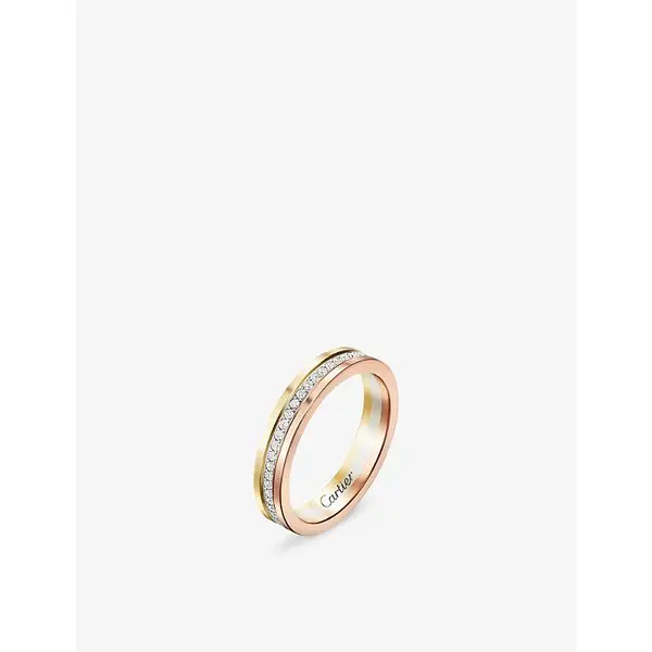 Cartier Vendome Louis 18ct Gold And Diamond Wedding Ring - Multi