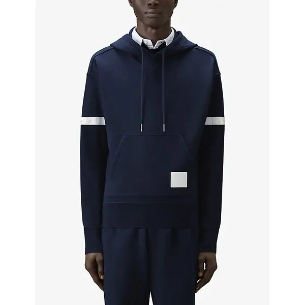THOM BROWNE X ASICS Logo-patch Oversized Hoodie