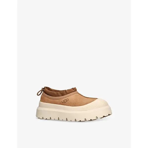 UGG Tasman Weather Logo-embossed Suede Slippers - Tan Comb