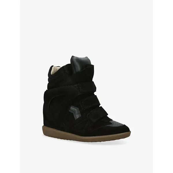 Isabel Marant Étoile Bekett Suede And Leather High-top Trainers - Black