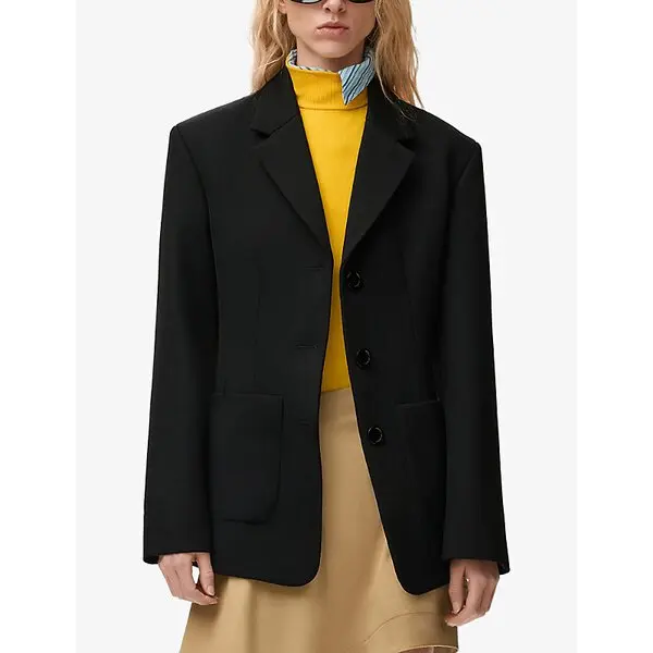Loewe Notch-lapel Single-breasted Wool Blazer