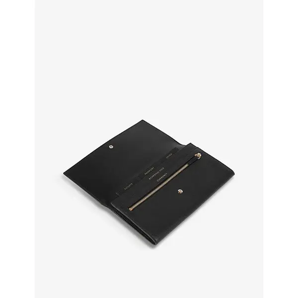 Smythson Marshall Panama Cross-grain Leather Travel Wallet