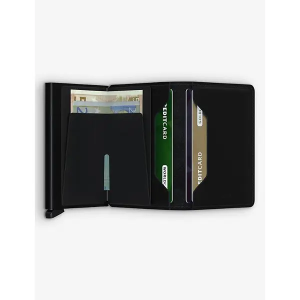 SECRID Slimwallet Matte Leather And Aluminium Cardholder - Black
