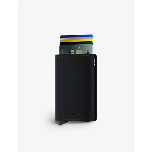 SECRID Slimwallet Matte Leather And Aluminium Cardholder - Black