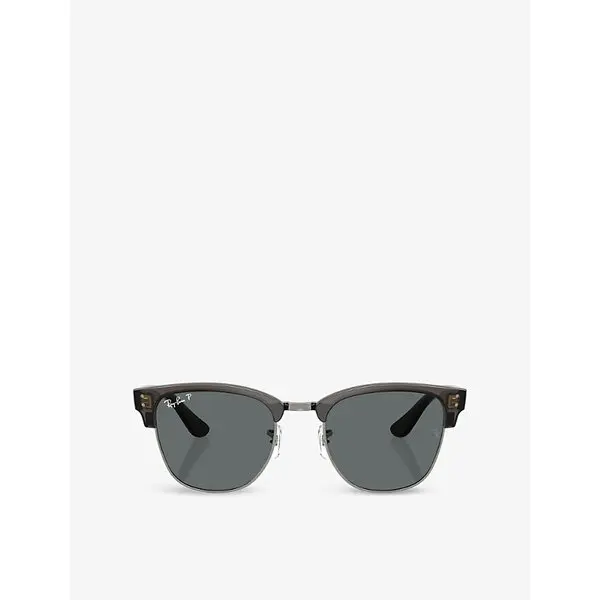 Ray-ban Clubmaster Square-frame Acetate Sunglasses - Grey