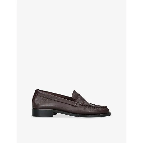 DUKE + DEXTER Ezra Leather Penny Loafers - Wine