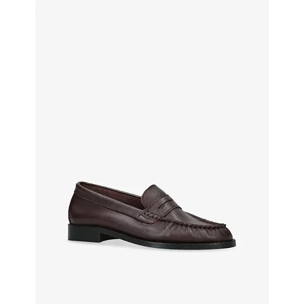 DUKE + DEXTER Ezra Leather Penny Loafers - Wine