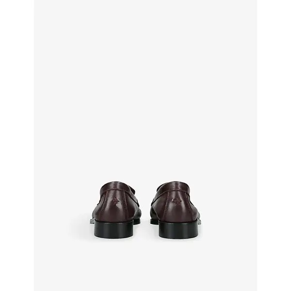 DUKE + DEXTER Ezra Leather Penny Loafers - Wine