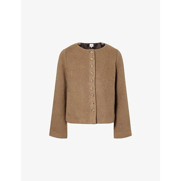 REFORMATION Lucia Round-neck Wool-blend Jacket