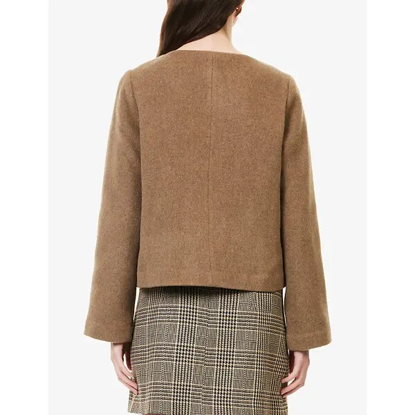 REFORMATION Lucia Round-neck Wool-blend Jacket