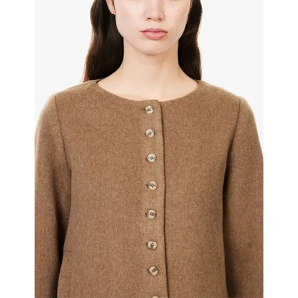 REFORMATION Lucia Round-neck Wool-blend Jacket