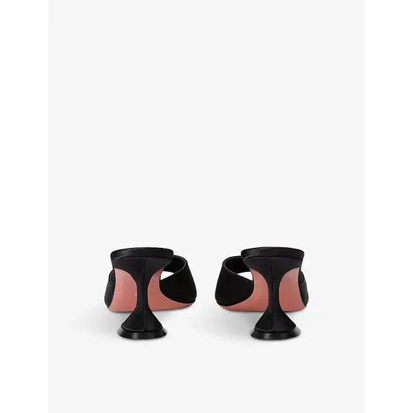 Amina Muaddi Lupita 70 Suede Heeled Mules