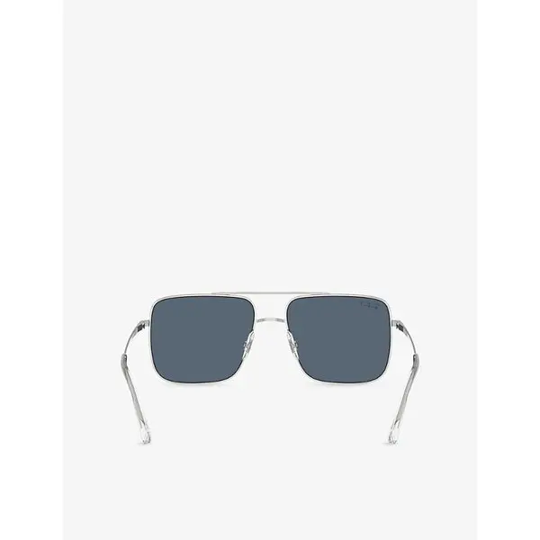 Ray-ban Square-frame Metal Sunglasses - Silver