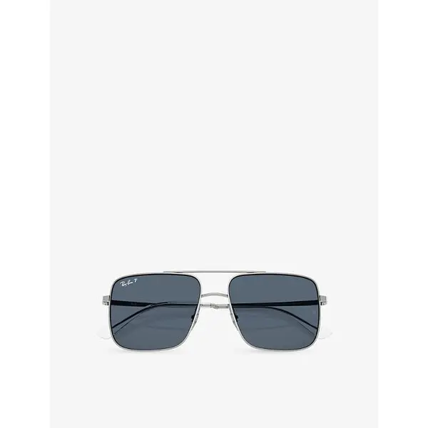 Ray-ban Square-frame Metal Sunglasses - Silver